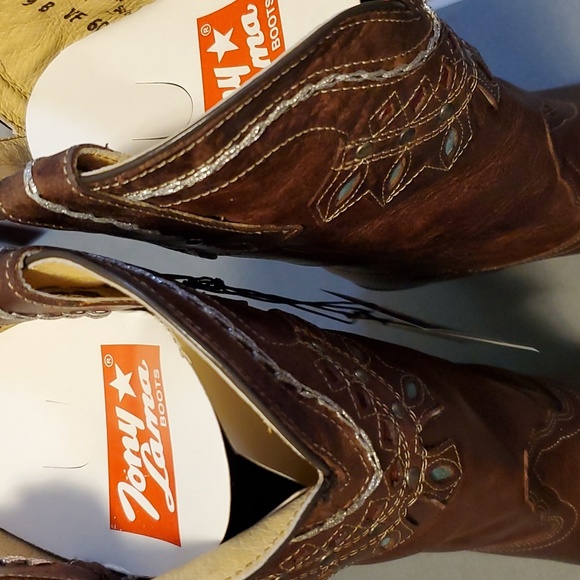 Tony Lama | Shoes | Nwt Tony Lama 9m Embellished And Distressed Leather ...